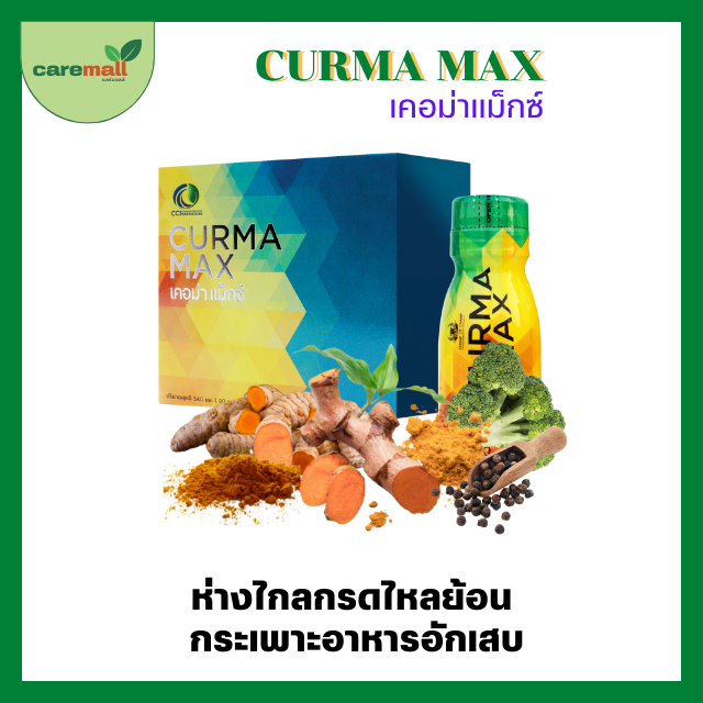 Curma Max เคอม่าแม็กซ์ เครื่องดื่มสมุนไพรขมิ้นชันชนิดน้ำ ดูแลกรดไหลย้อน ...