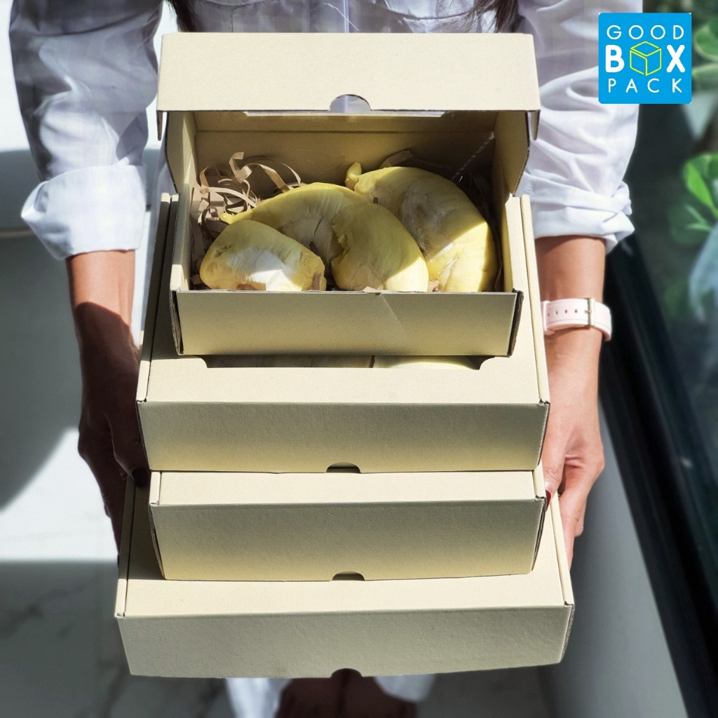 Goodboxpack(10ใบ/แพ็ค)กล่องลูกฟูกเจาะหน้าต่าง ไซส์ S,M,L,XL | Shopee Thailand