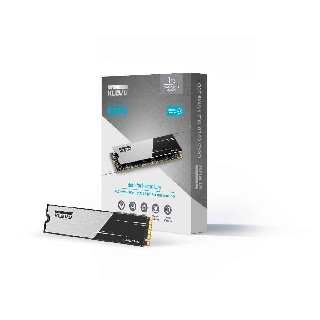 SSD KLEVV CRAS C910 M.2 NVme PCIe Gen4x4 SSD 500GB/ 1TB/ 2TB (ประกัน ...