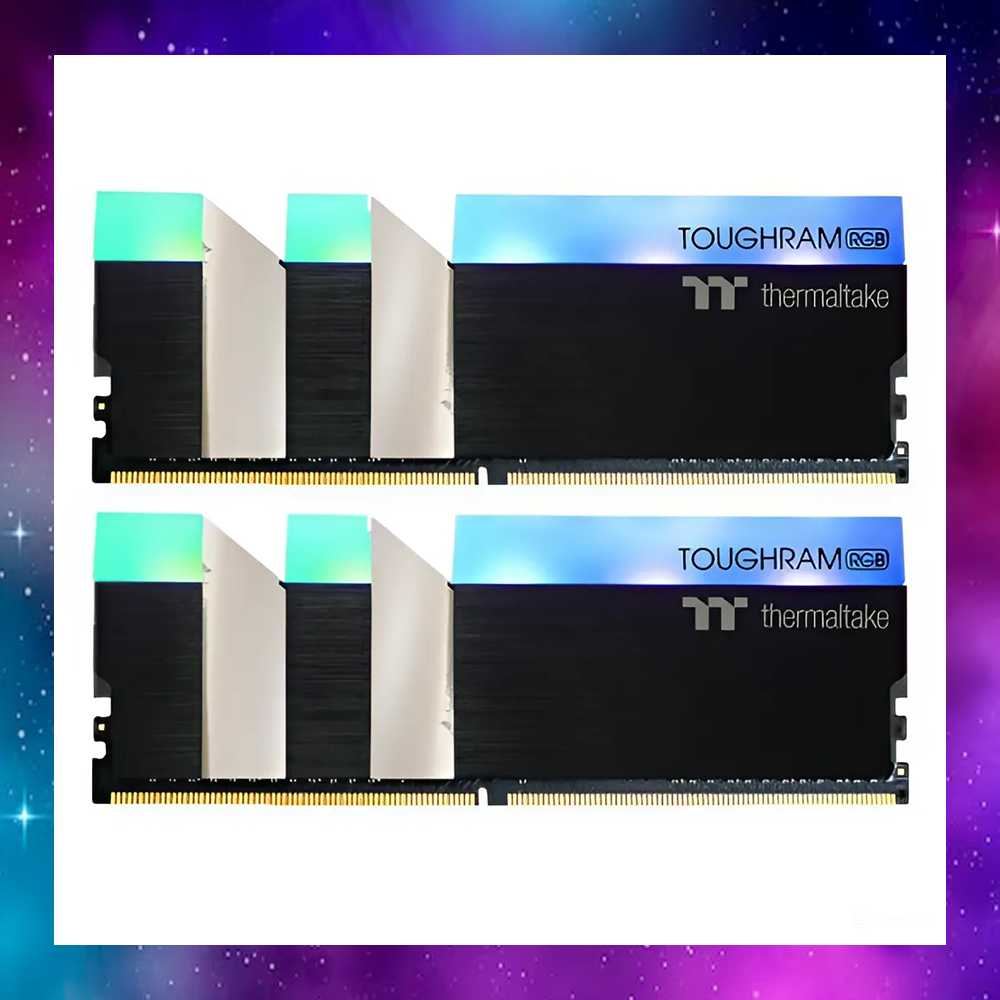 16GB (8GBx2) DDR4 3600MHz RAM (หน่วยความจำ) THERMALTAKE TOUGHRAM RGB (R009D408GX2-3600C18B) ใช้ ...