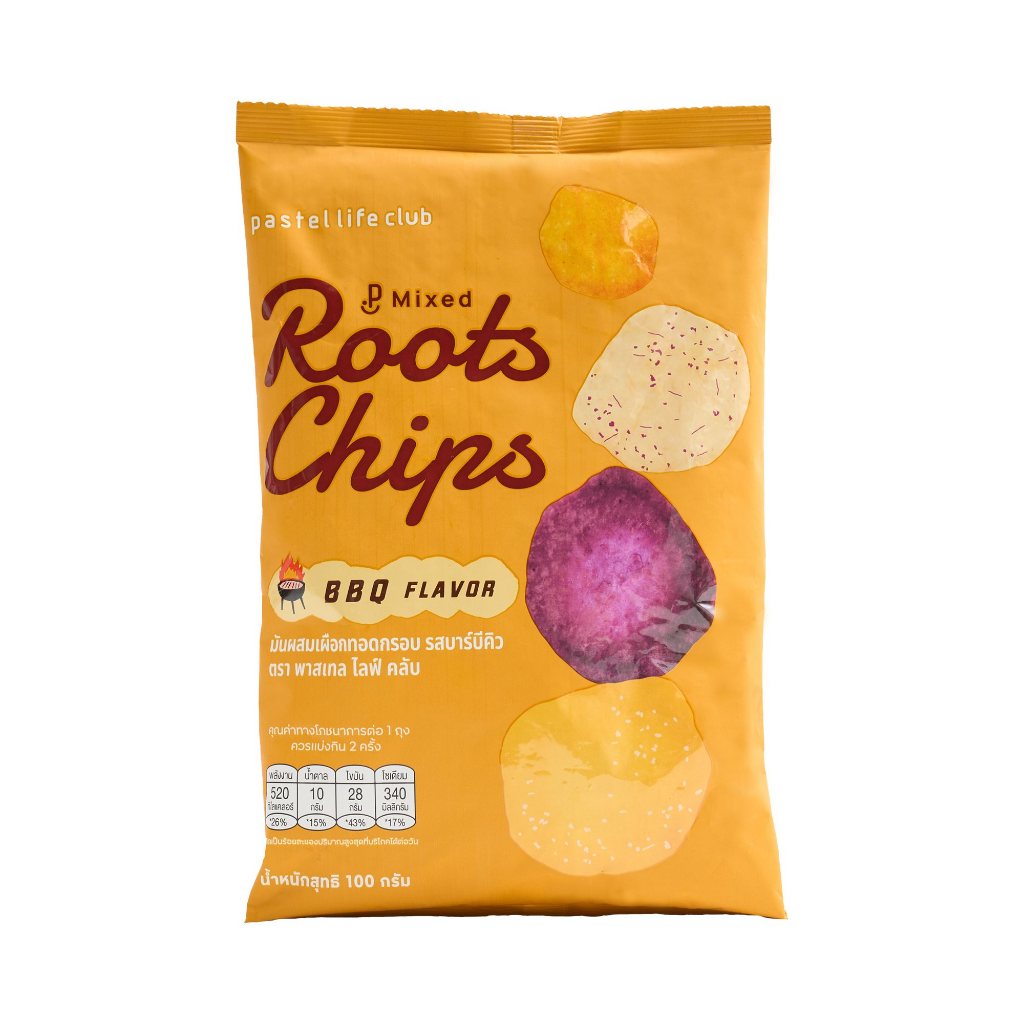 PASTEL LIFE CLUB MIXED ROOTS CHIPS - BBQ FLAVOR | Shopee Thailand