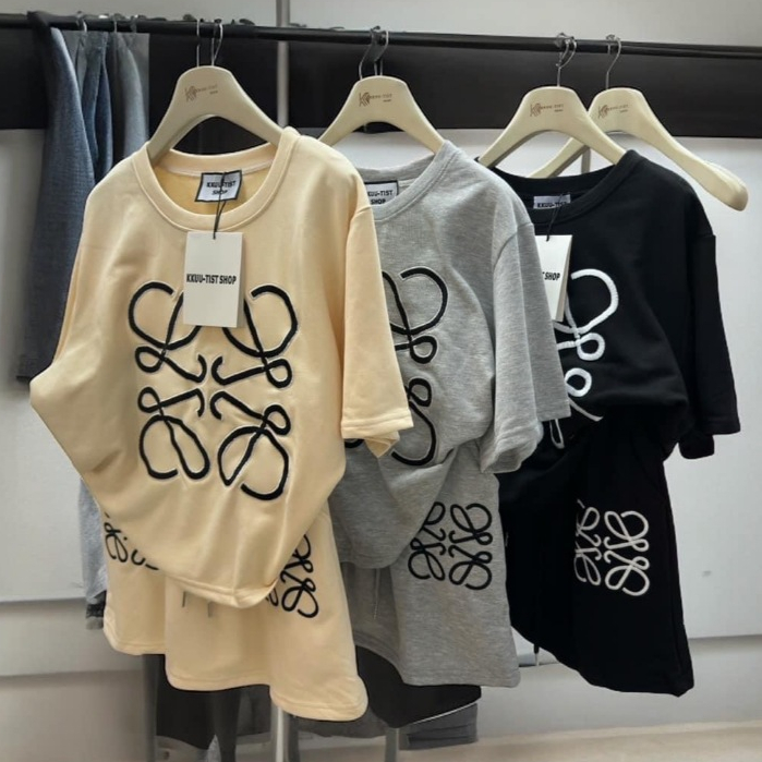 𝑨𝒍𝒊𝒄𝒆♥︎ 🔥HOT🔥 KKUU TIST SHOP SET ชุดเซ็ต เสื้อแขนสั้นโอเวอร์ไชส์ มาคู่กับ กระโปรงสั้นเข้าเซท ปัก ...