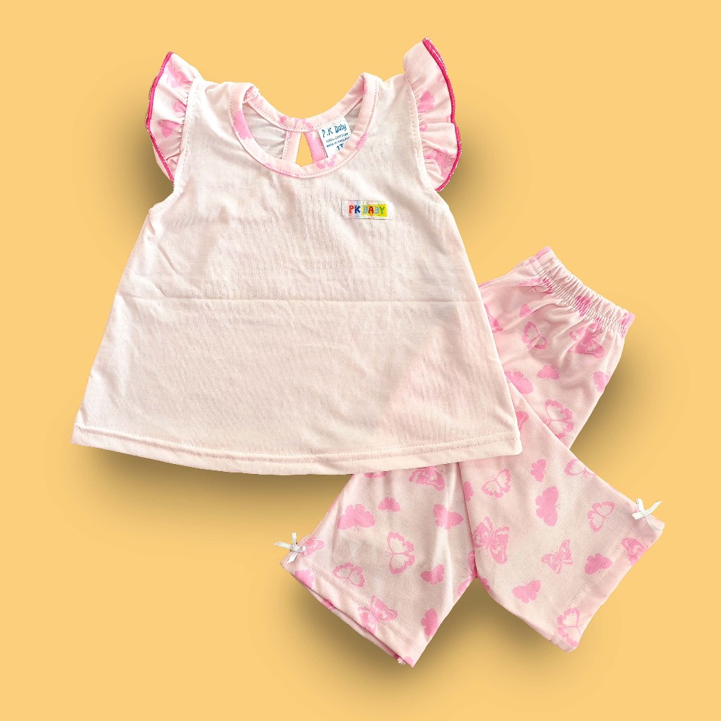 ชุดเด็กผู้หญิง มี2ไซส์ ไซส์ 1T (6 เดือน-1ปี /4-10Kg.) 2T(1-2ปี/9-13 Kg.) | Shopee Thailand