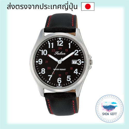 CITIZEN watch Analogue, waterproof, date, leather band D026-305 Men's black direct from japan ...