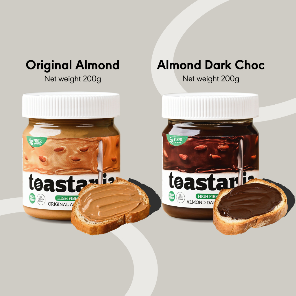 toastaria Set E สเปรดเซ็ต 2 ขวดไฟเบอร์สูง ขนาด 200g toastaria โทสทาเรีย ...