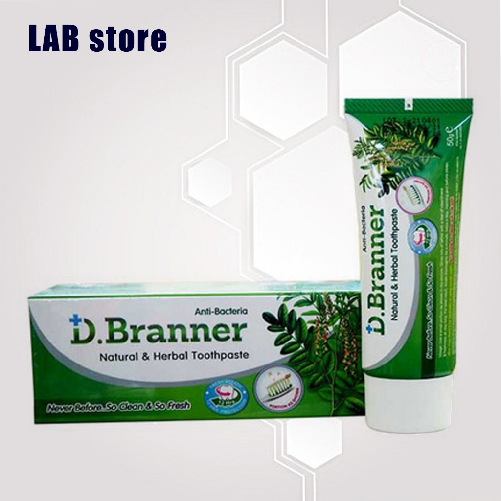 D.Branner ยาสีฟันสมุนไพรธรรมชาติ 50g. | Shopee Thailand