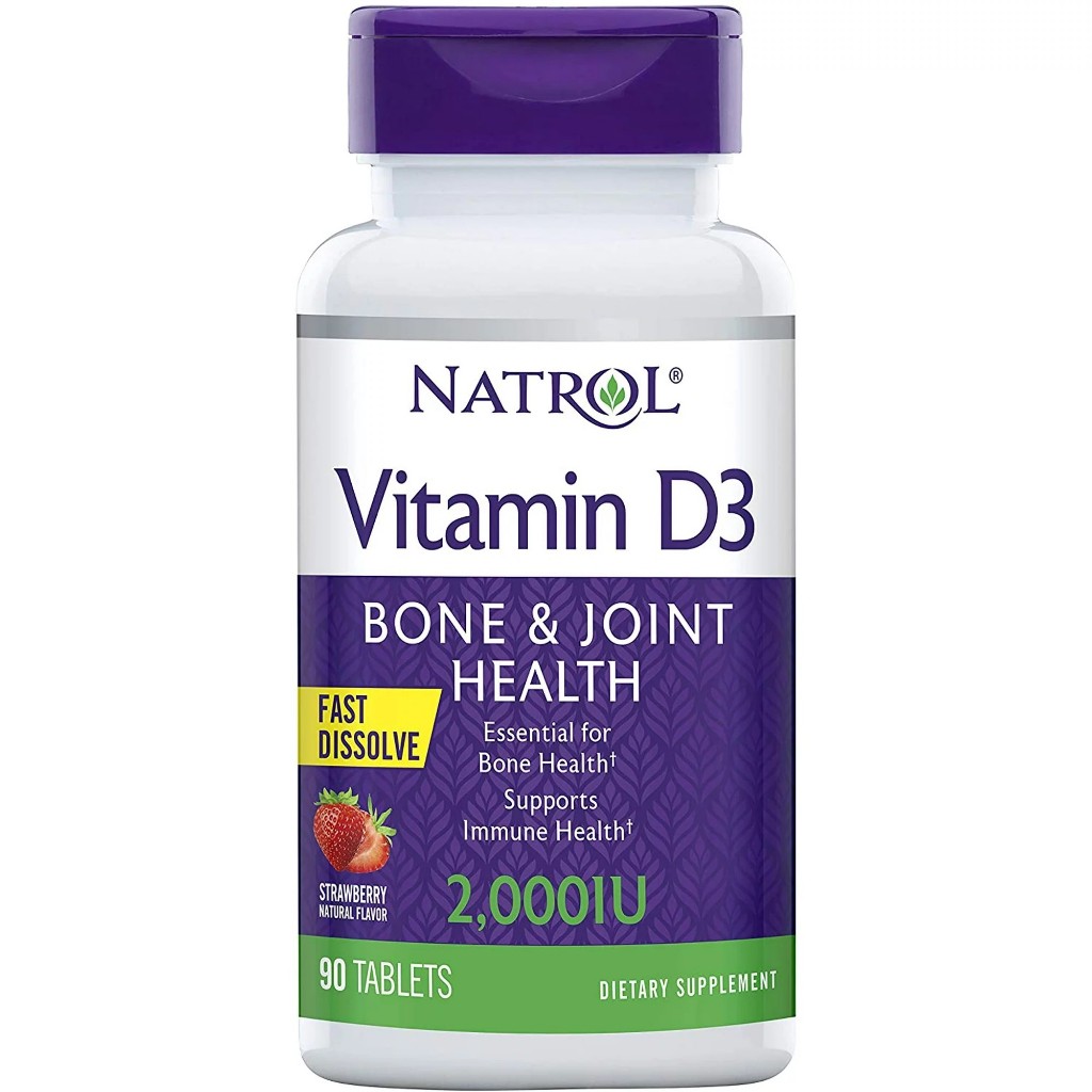 Natrol, Vitamin D3, Bone & Joint Health 2,000 IU, 90 Tablets | Shopee ...
