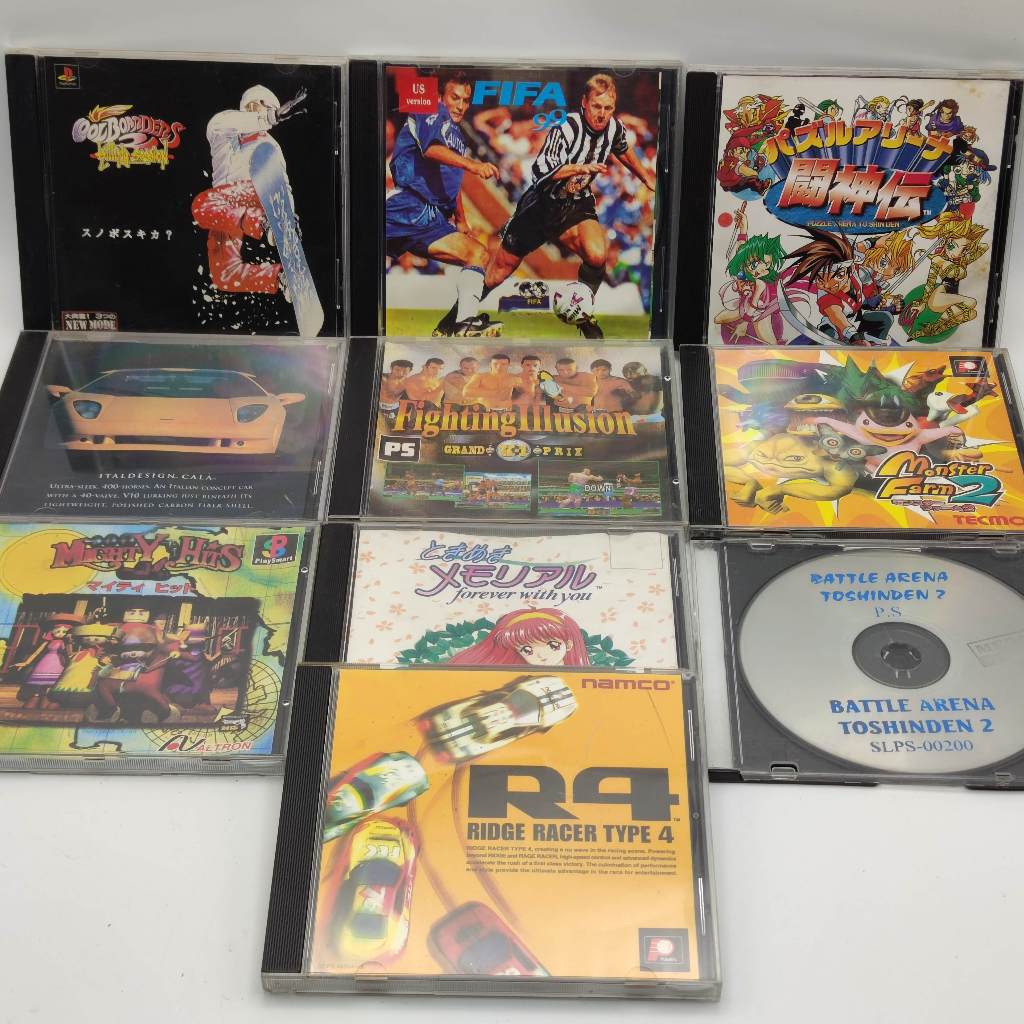PS1 รวม 10 เกม SET [A34] [bootleg] แผ่นก๊อปปั้ม Ridge Racer , Tokimeki ...