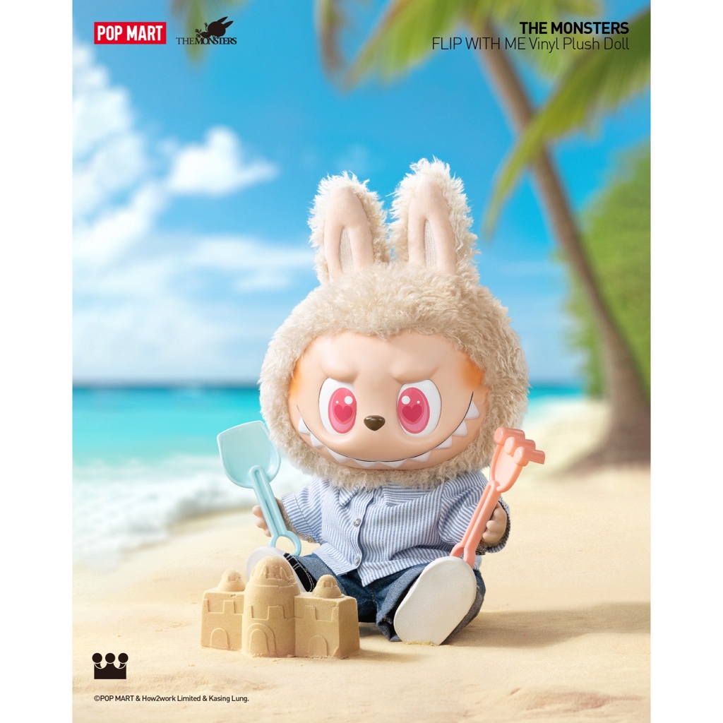 [ตัวเดี่ยว] Labubu Flip With Me Vinyl Plush Doll พร้อมส่ง | Shopee Thailand