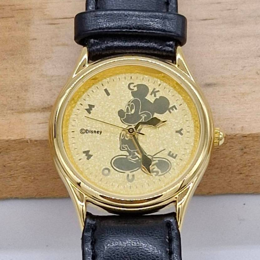 นาฬิกาวินเทจ Mickey Mouse_ หน้าปัดทอง 24K_รุ่นลิมิเตด ปี1990_ของ Disney ...