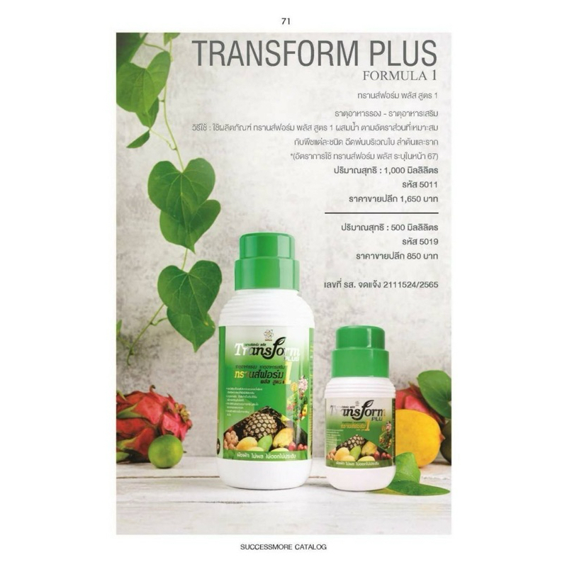 Transform Plus สูตร 1 ดีมาก | Shopee Thailand