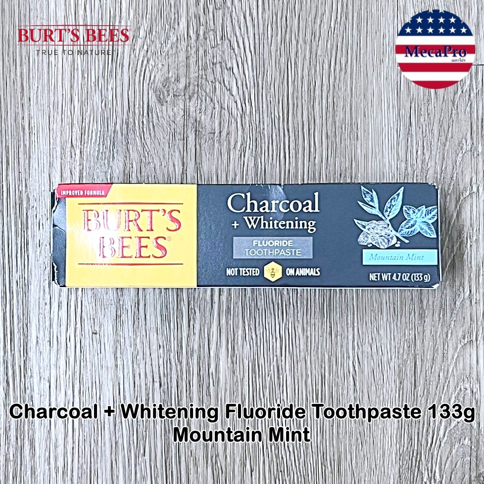 Burt's Bees® Charcoal + Whitening Fluoride Toothpaste 133g, Mountain ...