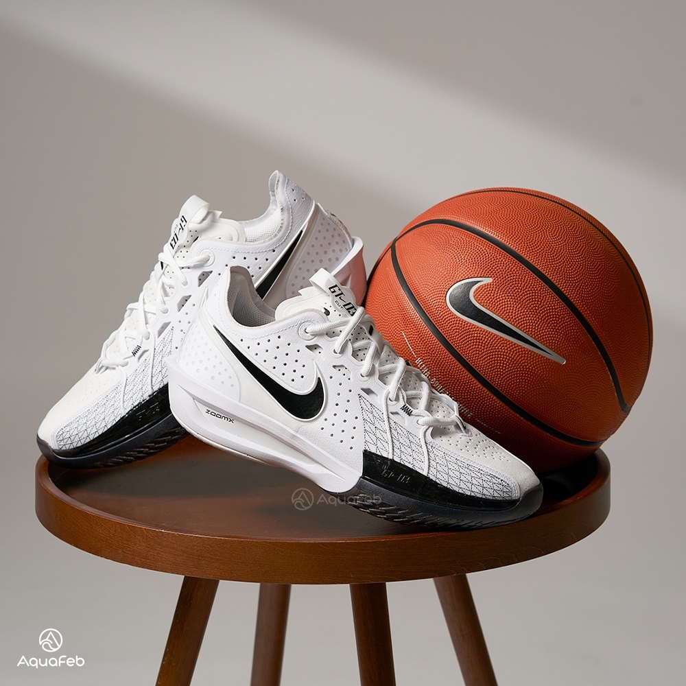 Nike Air Zoom GT Cut 3 EP ผู้ชายสีขาวสีดำ PANDA การฝึกอบรมกีฬารองเท้า ...