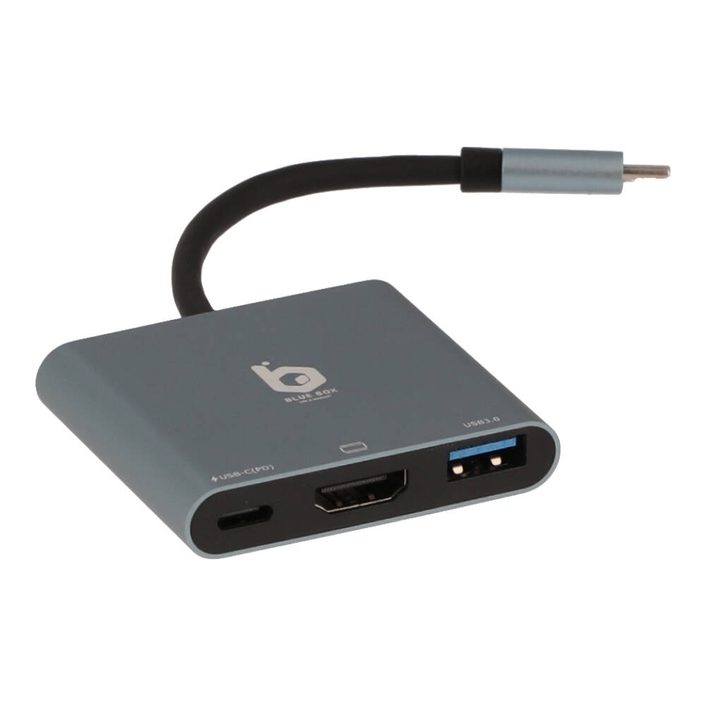 พอร์ตฮับ Blue Box USB Type-C Hub 3-in-1 by Studio7 | Shopee Thailand