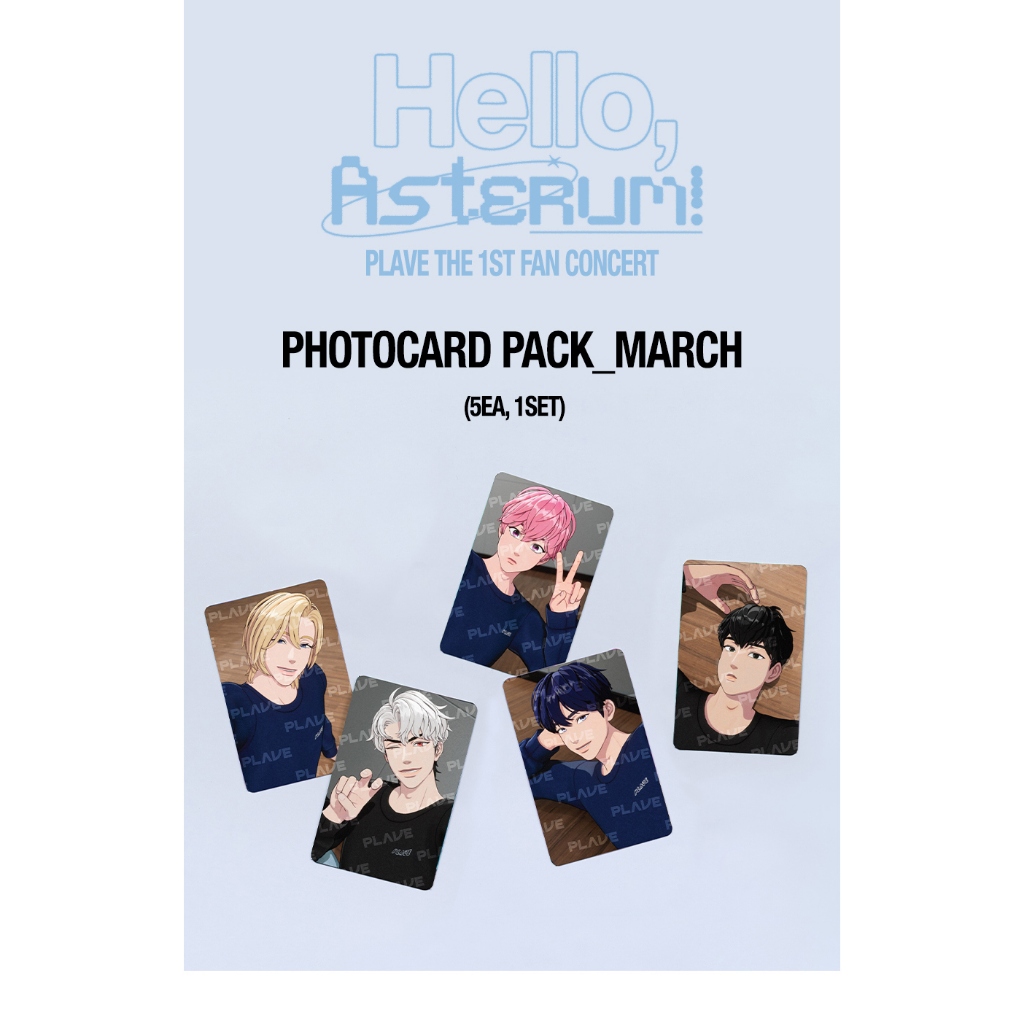 Plave THE 1st Fan Concert Hello Asterum! Photocard Pack SET MARCH (เพ ...