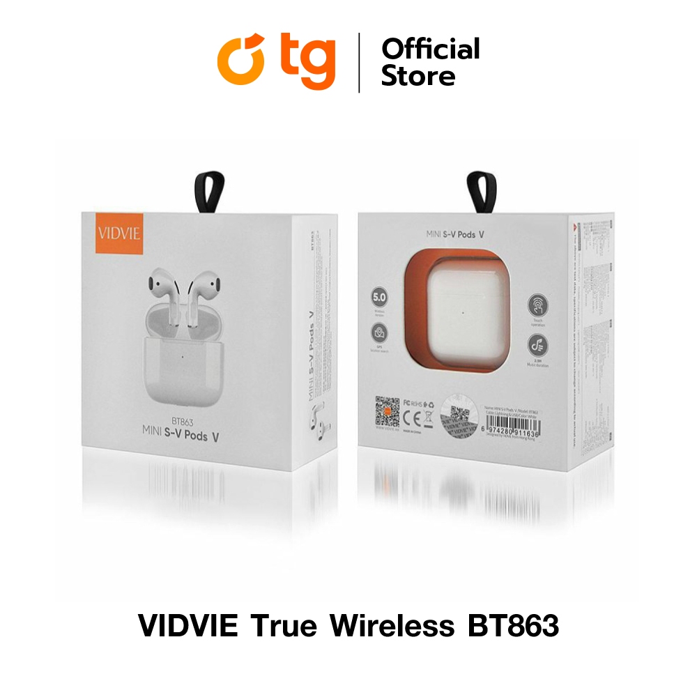VIDVIE TRUE WIRELESS BT863 หูฟังเอียร์บัดไร้สาย | Shopee Thailand