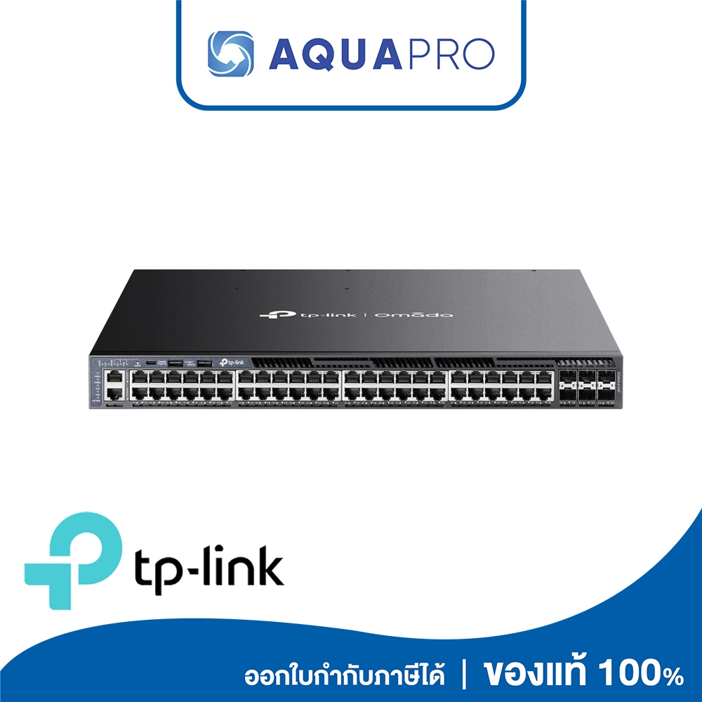 TP-LINK SG6654XHP | Omada 48-PortGigabit Stackable L3 Managed PoE+ Switch with 6 10GE SFP+ Slots ...