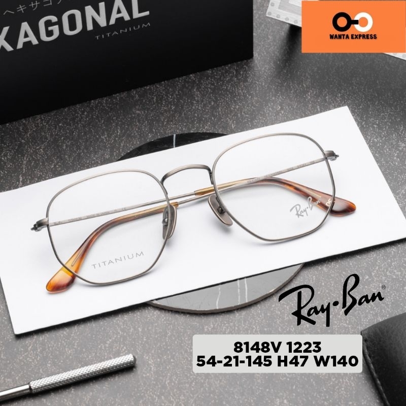 กรอบแว่นตาผู้ชาย TITANIUM JAPAN 8148 แท้ พร้อมเลนส์ ตัดแว่น สายตาสั้น ...
