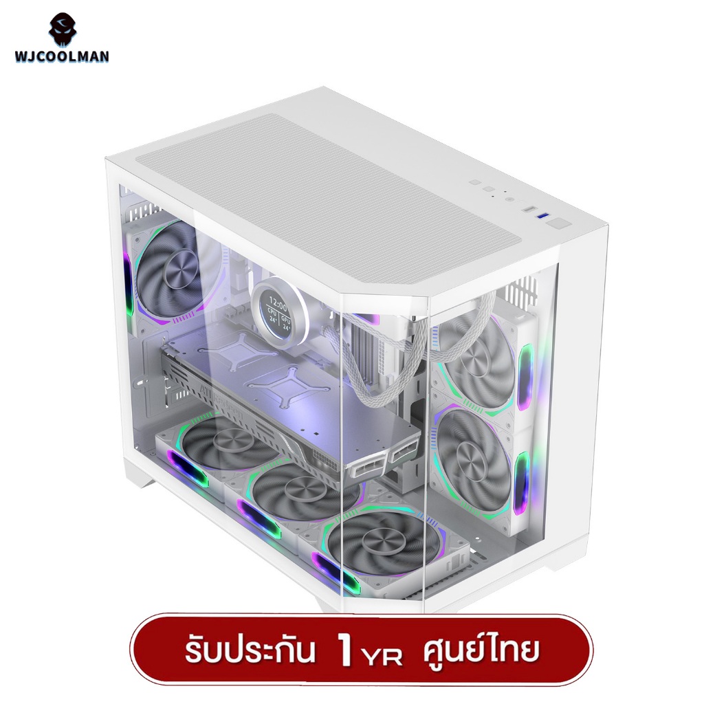 เคสคอมพิวเตอร์ WJCOOLMAN DREAMER M-ATX Tempered Glass Gaming Case (No ...