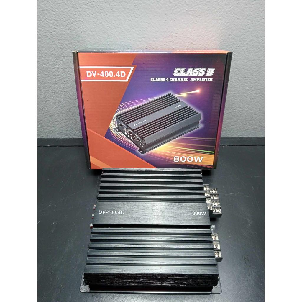 คลาสดี 4CH รุ่นเล็กDV400.4d 800W ตัวเล็ก แรงดี ขับกลาง6.5นิ้วแหลมจานได้ ...