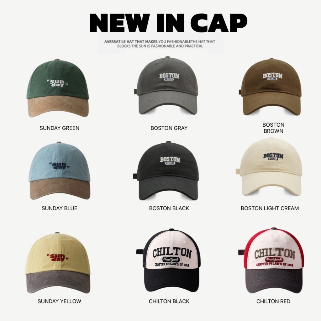 มาใหม่!! the blue boxford - caps set 7 หมวกเบสบอล | Shopee Thailand