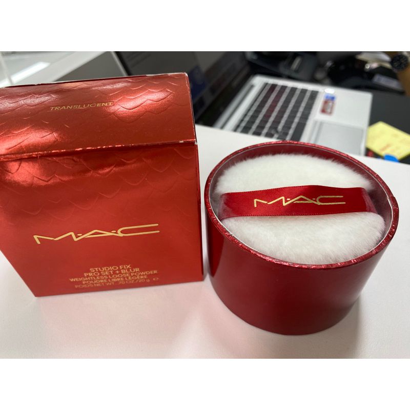 แป้ง translucent แป้งฝุ่นพร้อทพัพสีแดง ขาวมน่ารักสดใส จาก MAC ขนาด 20 ...