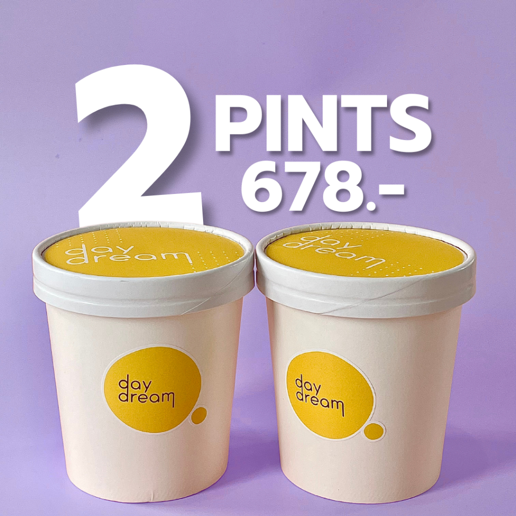 Set 2 pints ไอศครีม set 2 ถ้วย (ไพน์ = 400 กรัม) daydream | Shopee Thailand