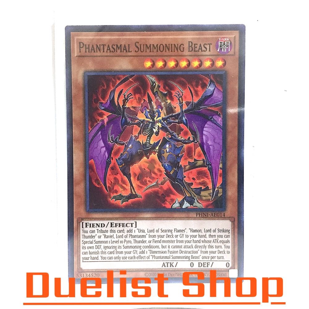 Phantasmal Summoning Beast (N) Monster Dark Level7 [Fiend/Effect] ชุด PHNI-AE014 การ์ดยูกิโอ (Yu ...