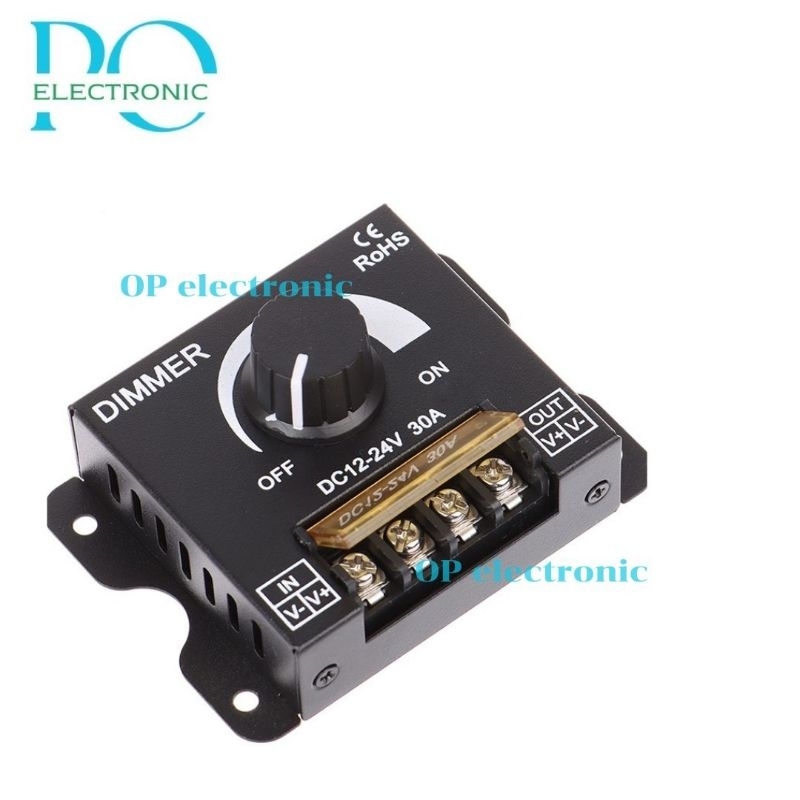 สวิตช์หรี่ไฟ 12-24VDC 30A Dimmer switch LED Strip Light หรือดิมเมอร์หรี่ไฟ (สินค้าพร้อมส่ง ...
