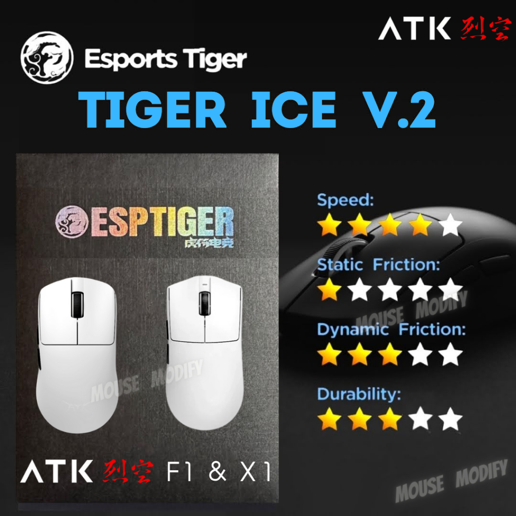 พร้อมส่งด่วน จากไทย เมาส์ฟีท Tiger ICE V.2 Mouse Feet for ATK F1 & X1 MOUSE | Shopee Thailand