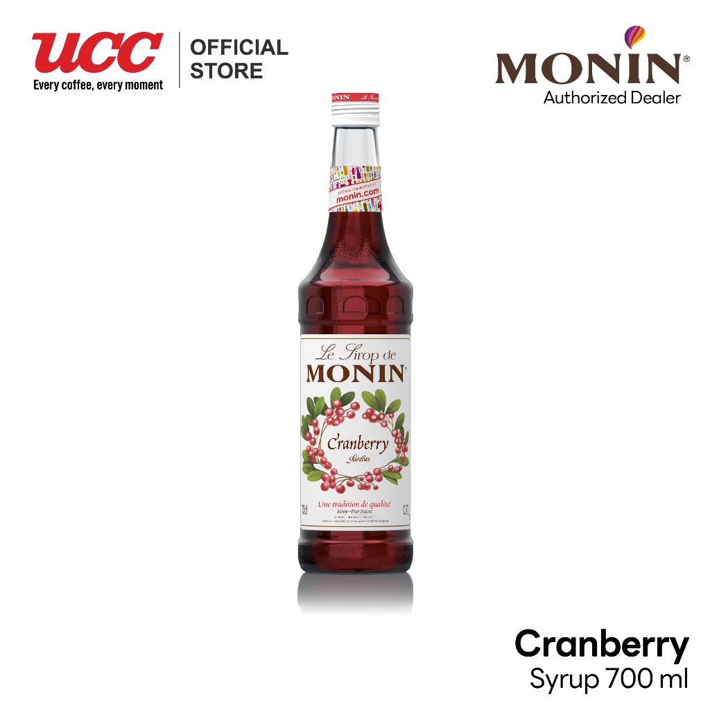 MONIN Cranberry Syrup น้ำเชื่อมกลิ่นแครนเบอร์รี 700ml. | Shopee Thailand