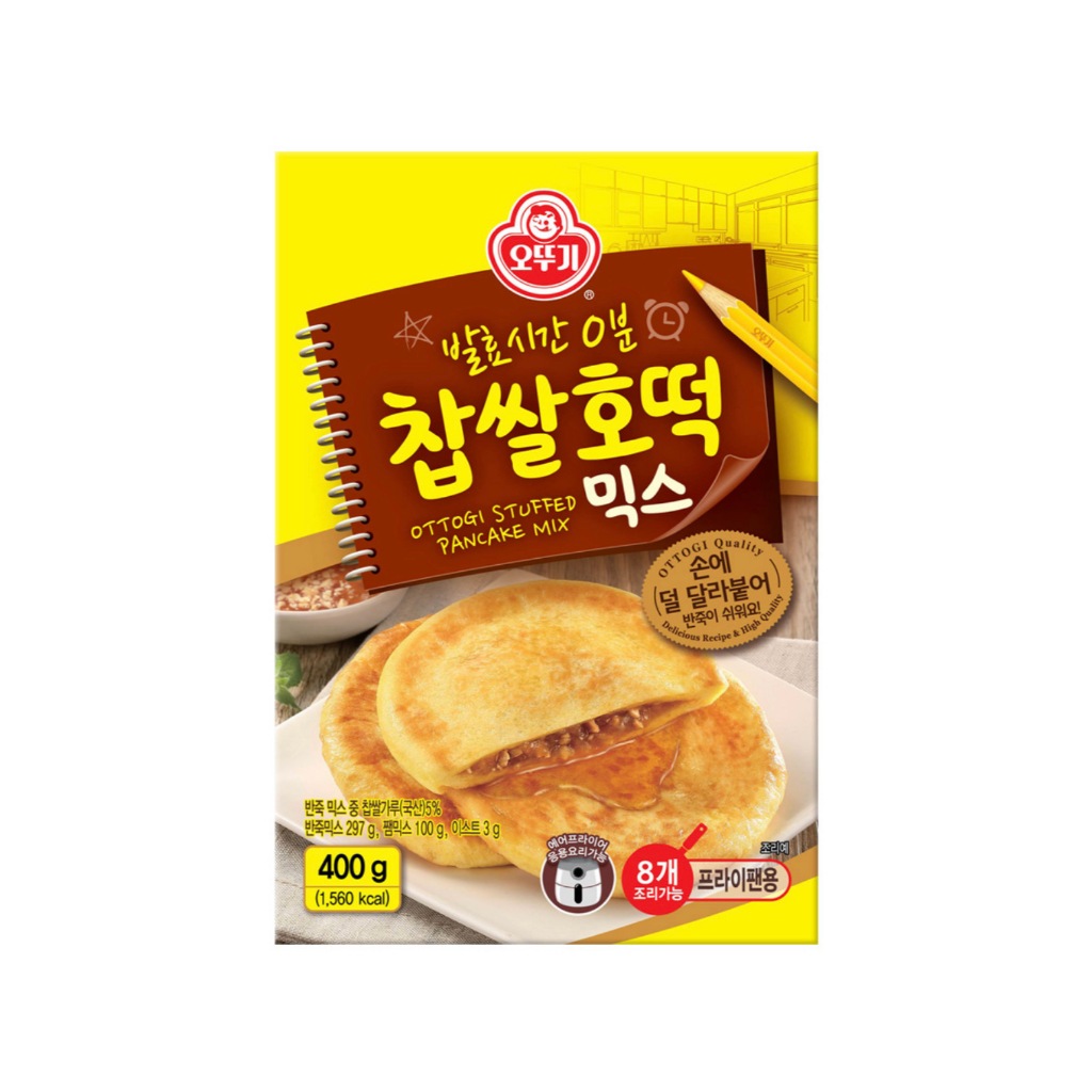 [ของแท้] 찹쌀호떡믹스 Ottogi Stuffed Pancake Mix (แป้งสำเร็จรูปสำหรับทำขนมแพนเค้กเกาหลี) 400g | Shopee ...