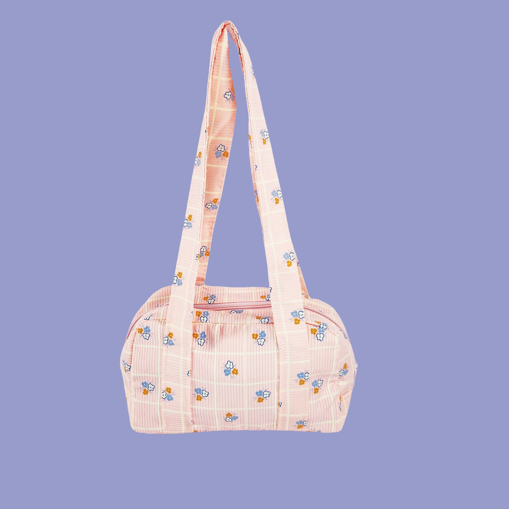 Hello Daisy [แบรนด์ไทย]-Daisy bag กระเป๋าผ้าลูกฟูกพิมพ์ลาย | Shopee ...