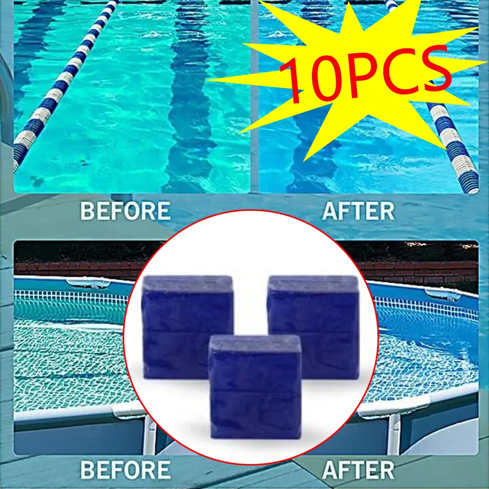 10pcs Pool Gel Crystal Block ทำความสะอาดส CTX gel Pool Clarifier Gel ...