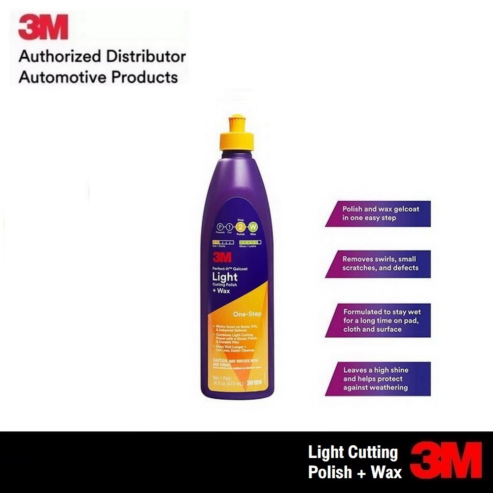 3M เคลือบเงารถ Light Cutting Polish 36109 + Wax 475 มล. | Shopee Thailand
