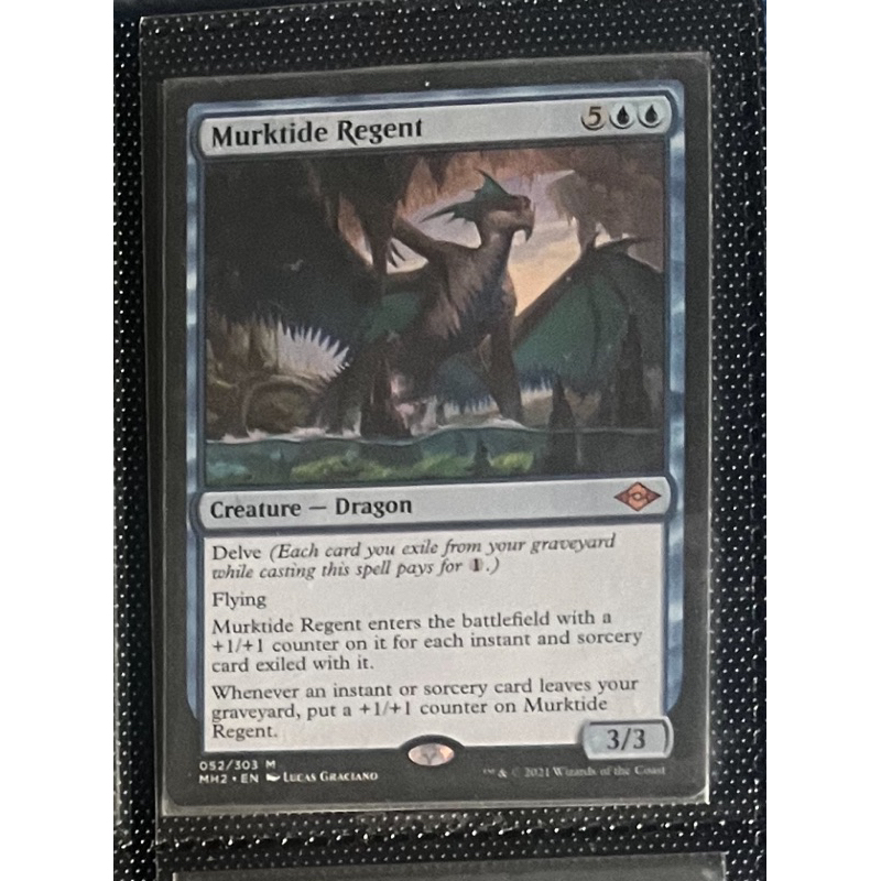 การ์ด MTG Murktide Regent Blue EDH Magic the Gathering รุ่น MH2 สภาพ Ex ...