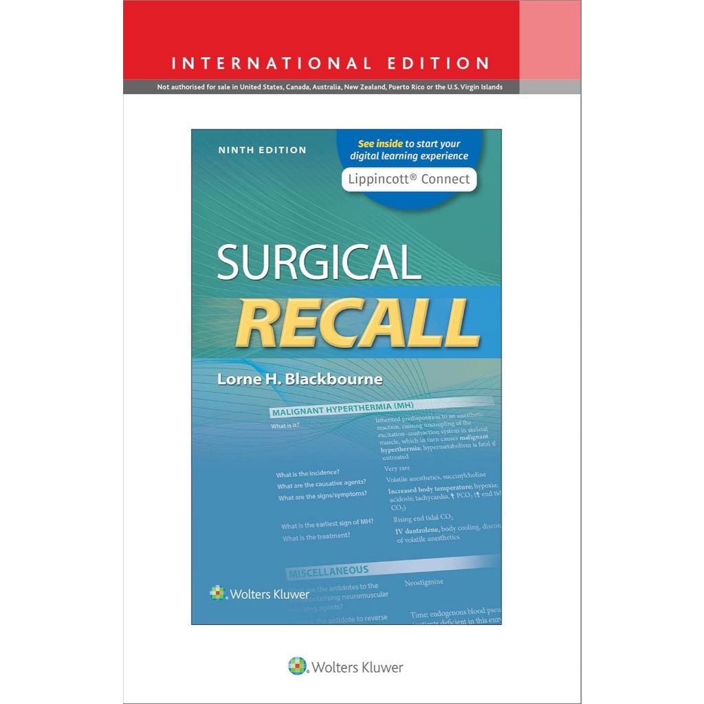 [หนังสือ] SURGICAL RECALL 9th ผ่าตัด ศัลยศาสตร์ first aid usmle surgery ...