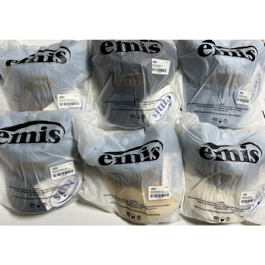 Emis New Logo Denim Ball Cap, Big Logo Ball Cap, Wappen Ball Cap, Pigment, EP13, Cotton Brushed ...