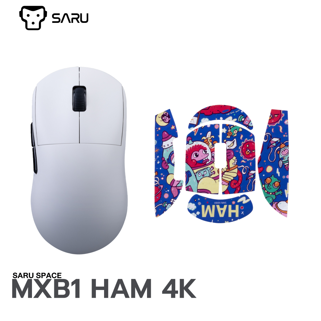 แถมแผ่นรองเมส์!! [สินค้าประกันศูนย์ 1 ปี] SARU เมาส์เกมมิ่งไร้สาย 4K ...
