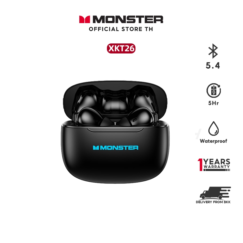 🔥สินค้าใหม่มาแรง🔥Monster XKT26 BT 5.4 HIFI หูฟังบลูทูธ หูฟังไร้สาย หู ...