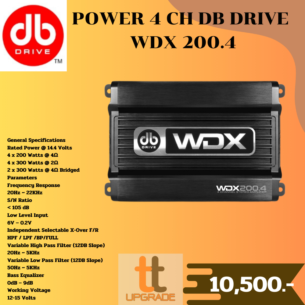 เพาเวอร์แอมป์ 4 CH DB DRIVE WDX 200.4 ของเเท้100% | Shopee Thailand
