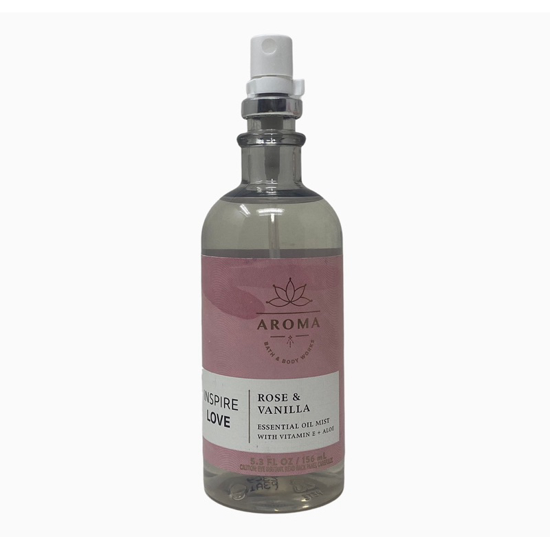 Bath & Body Works Aroma Inspire Love Rose & Vanilla Essential Oil Mist ...