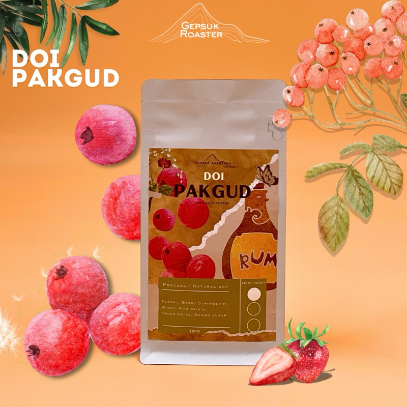Gepsuk Roasters เมล็ดกาแฟคั่วอ่อน -Thai arabica Doi pakgod ขนาด100g ...
