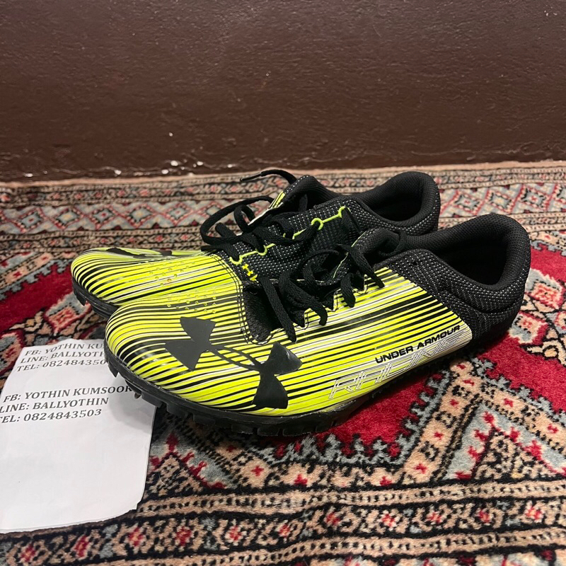 รองเท้าวิ่งปุ่มเหล็ก Under Armor Racing สวยๆ ไซต์ 11US หรือ 45EU พื้น ...