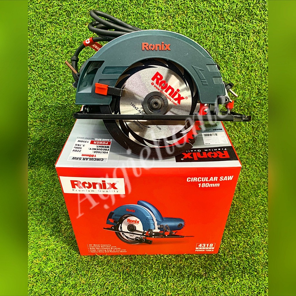 RONIX เลื่อยวงเดือน รุ่น 4318 ขนาด 7 นิ้ว 1350W (แถมใบตัด+พร้อมอุปกรณ์) ปรับเอียงองศาได้ เลื่อย ...