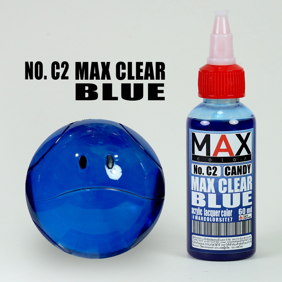 Max color Clear รหัส C2 Clear blue สีอะคริลิคสูตรแลคเกอร์ผสมพร้อมใช้งาน ...