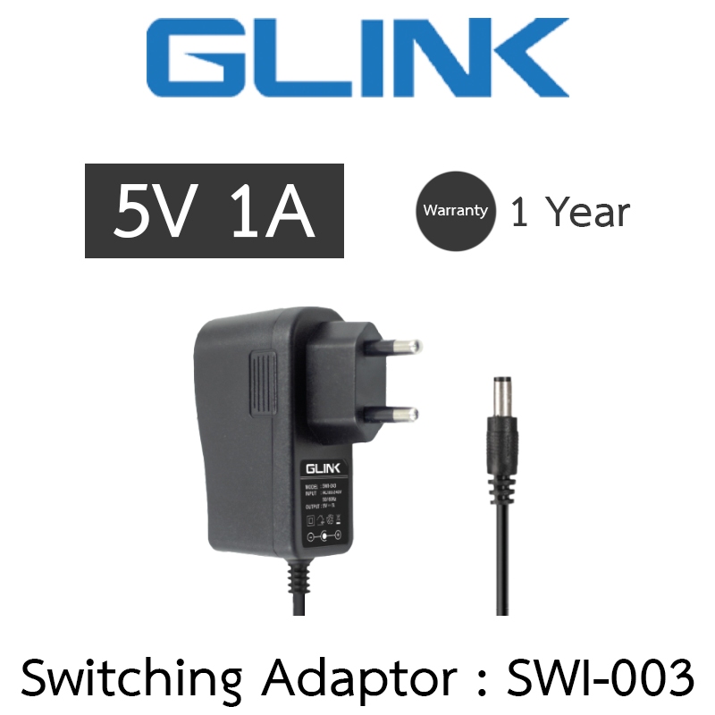 GLINK Switching Adaptor Adapter AC100-240V 5V 1A มี Surge Protection ...