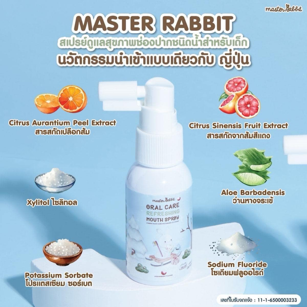 (30WOW200 ลดสูงสุด 200.-)สเปรย์ป้องกันฟันผุ Master rabbit | Shopee Thailand
