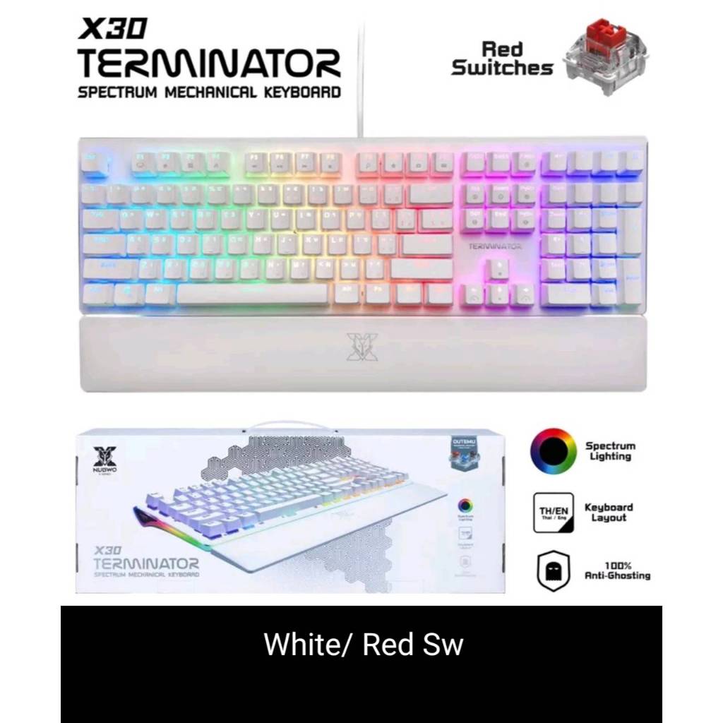 NUBWO X30 TERMINATOR RGB Mechanical Gaming Keyboard คีย์บอร์ดเกมมิ่ง ...
