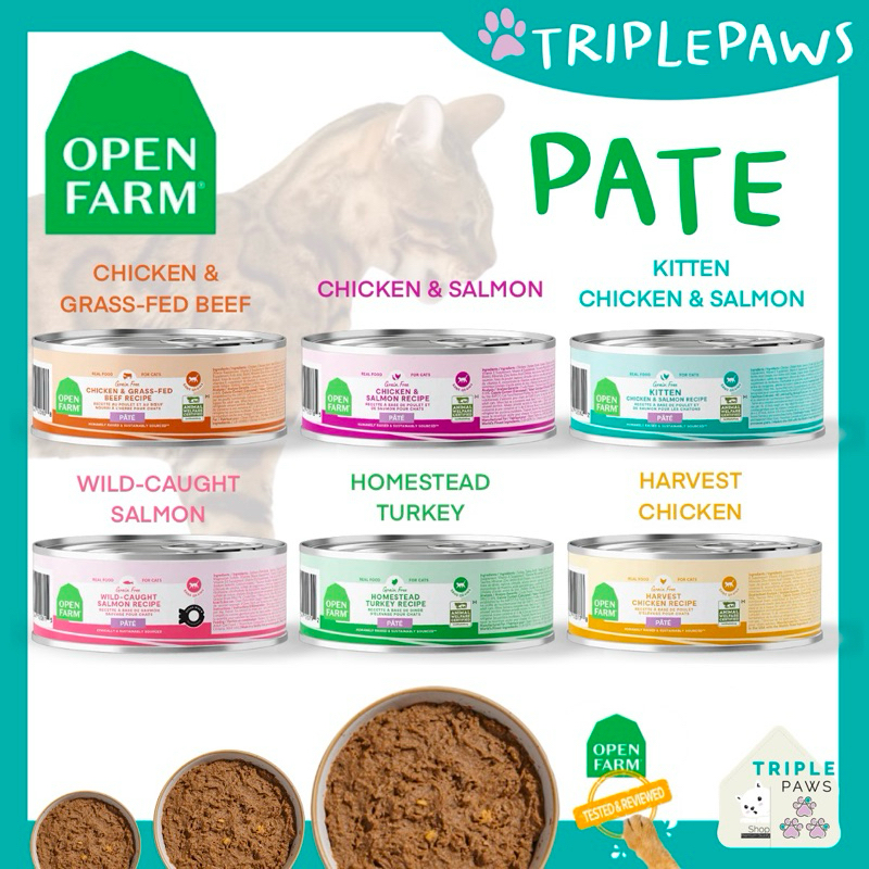 (พร้อมส่ง)อาหารเปียกแมว Open Farm Pate Canned Cat Food ขนาด 79 g ...